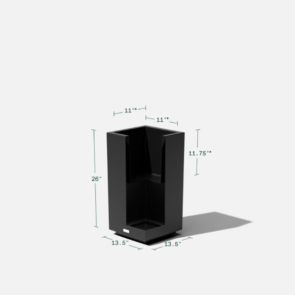 Pedestal Planter - Black – InsideOut