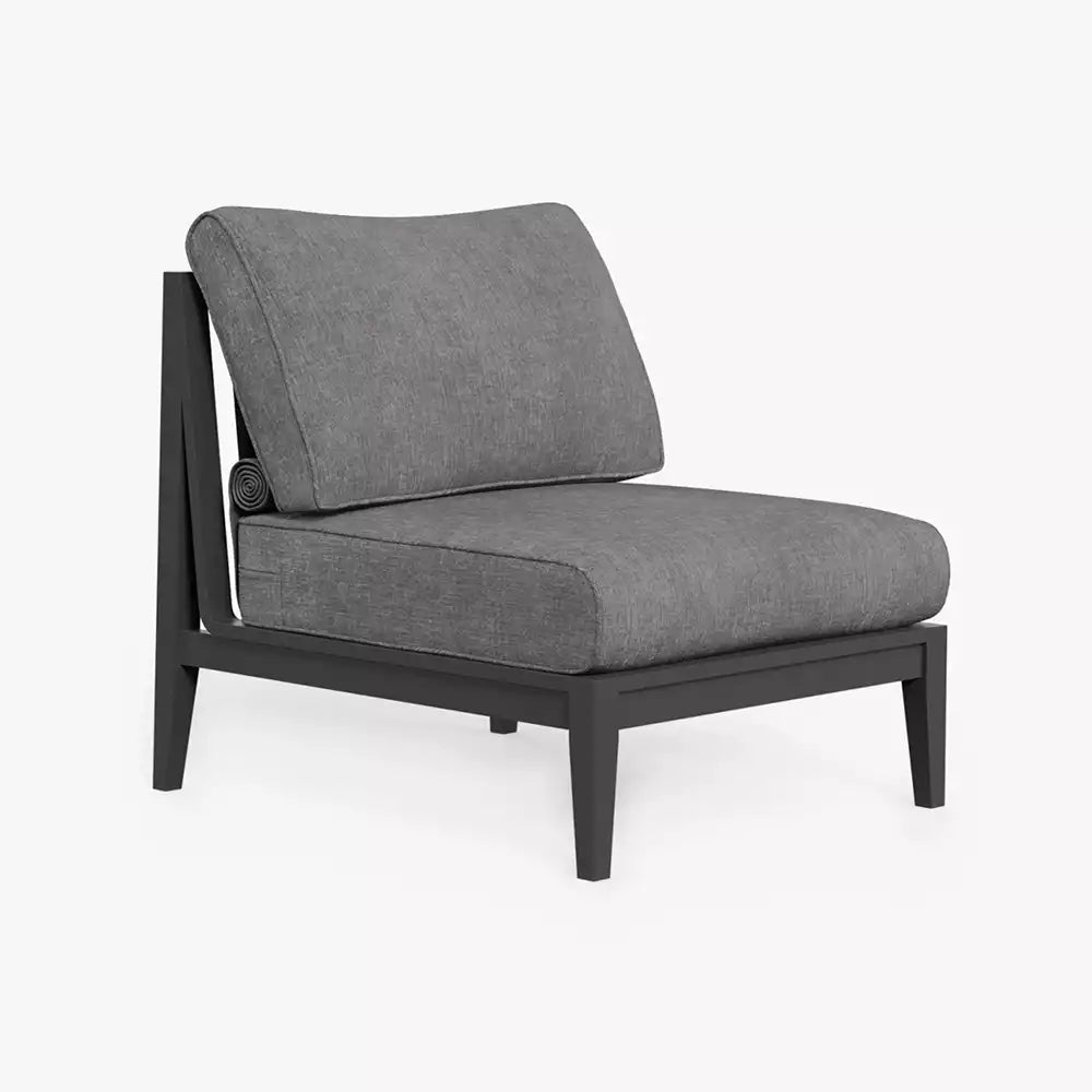 Westport Armless Chair - Dark Grey Cushions – InsideOut