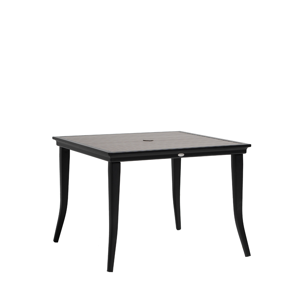 Copacabana 40" Square Dining Table with Umbrella Hole – InsideOut