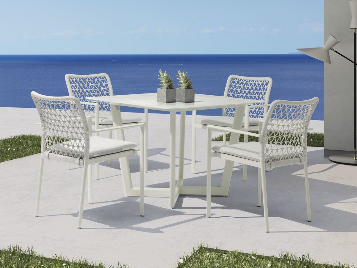 Club / Cuddle Collection 5pc Dining Set with Square Table – InsideOut