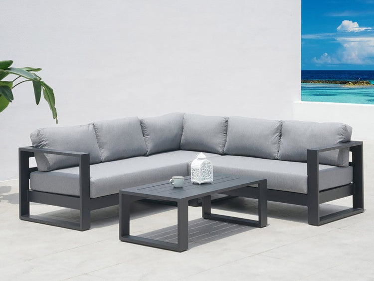 Cabana 3pc Sectional - Grey – InsideOut