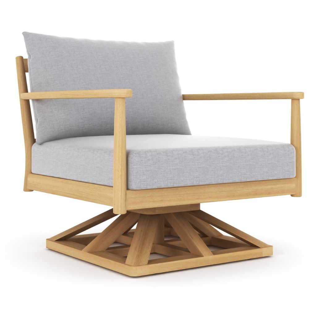 Palma Teak Swivel Club Chair – InsideOut