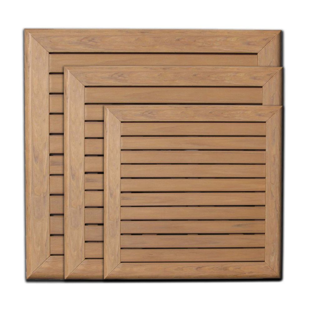 36" Square Teak Durawood Table Top – InsideOut